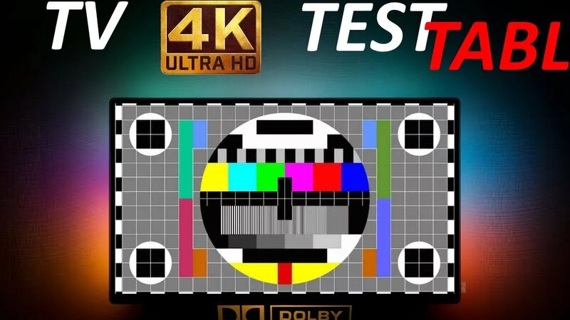 Тест таблицы 4K для настройки ТВ. Тест на битые пиксели, тест аудио ...
