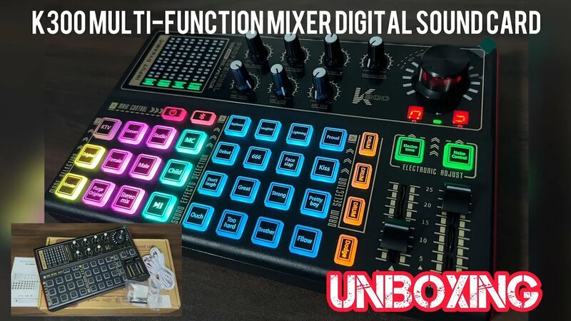 K300 Multi-Function Mixer Digital Sound CARD | Professional LIVE Sound ...