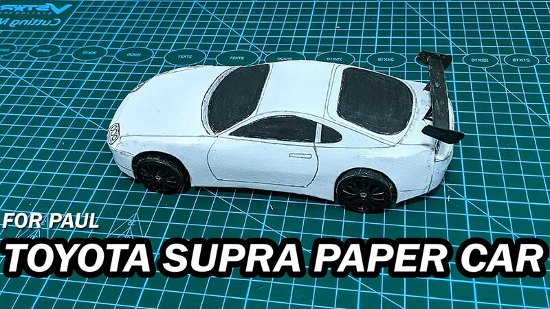 Papercraft Toyota Supra FOR PAUL | How to make paper car - Смотреть ...