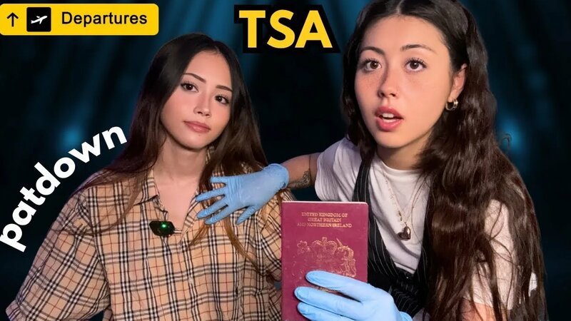 ASMR TSA Security Check - Fast & Aggressive Pat Down Role Play (tingles ...