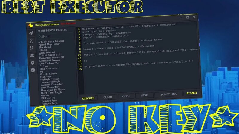 [Updated] DuckySploit | FREE Keyless Roblox Executor / Exploit | HUGE ...