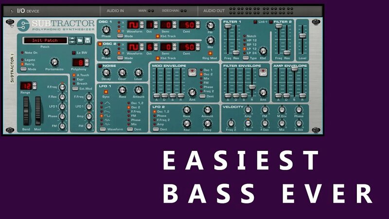 How to make the Dveight Tractor DUB BASS - SubTractor Synth Tutorial ...