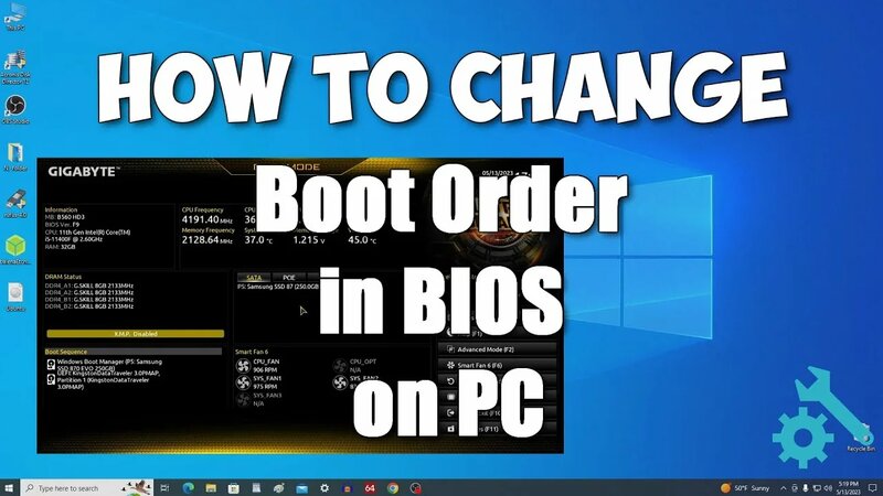 How to Change Boot Order in BIOS(UEFI) on PC - Yandex Video aramada ...