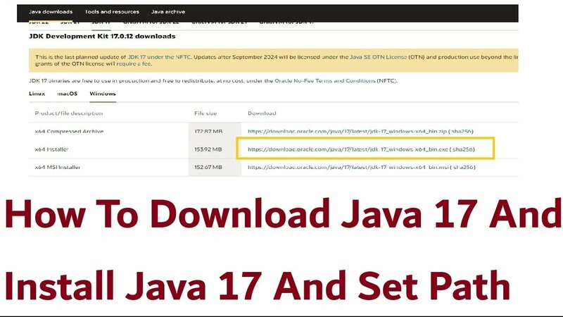 How To Download Java 17 And Install Java 17 And Set Path - Смотреть онлайн в поиске Яндекса по Видео