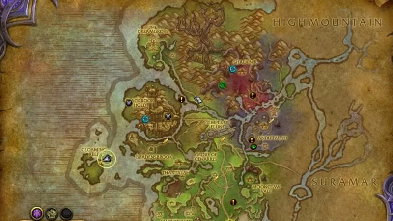 Where is Gloaming Reef WoW Explore Val'Sharah Legion - Смотреть онлайн ...