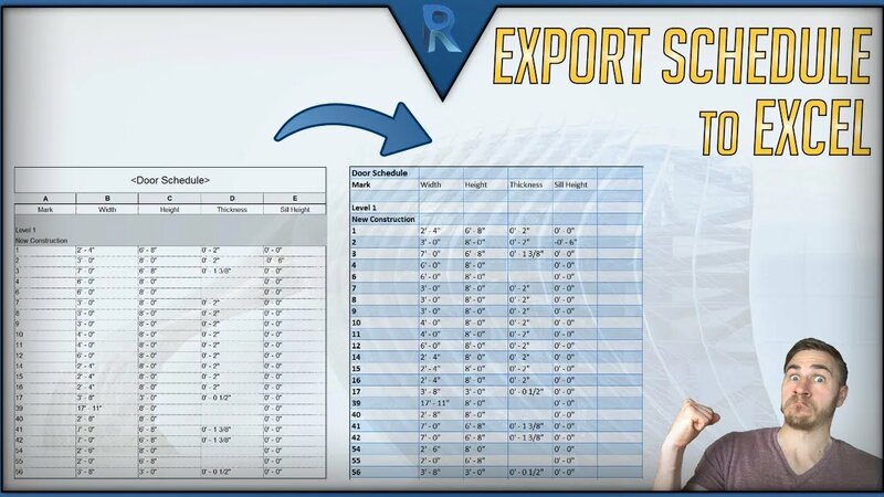 How to Export Any Schedule to Excel [EASY!] | Revit - Yandex Video ...