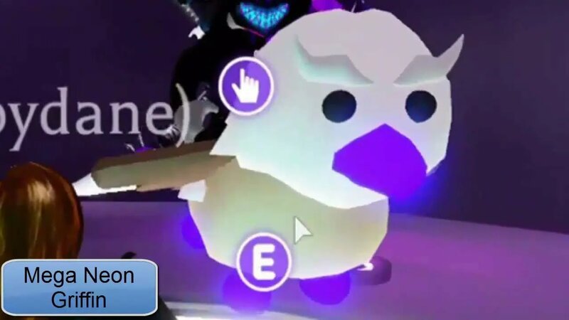 Mega Neon Pets Adopt Me Roblox Game (Mega Neon Golden Unicorn, Mega ...