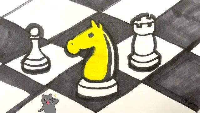 Bolalar uchun shaxmat rasm chizish/Drawing chess for children/Рисование ...