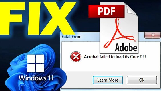 Solution: Adobe Acrobat "Failed to Load Its Core DLL Error" - Смотреть ...