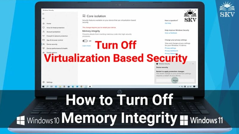 How to Disable Core isolation Memory integrity on Windows 10/Turn Off ...