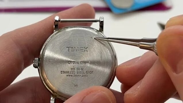 Timex CR 2016 Cell Battery Replacement | How to replace the Watch ...