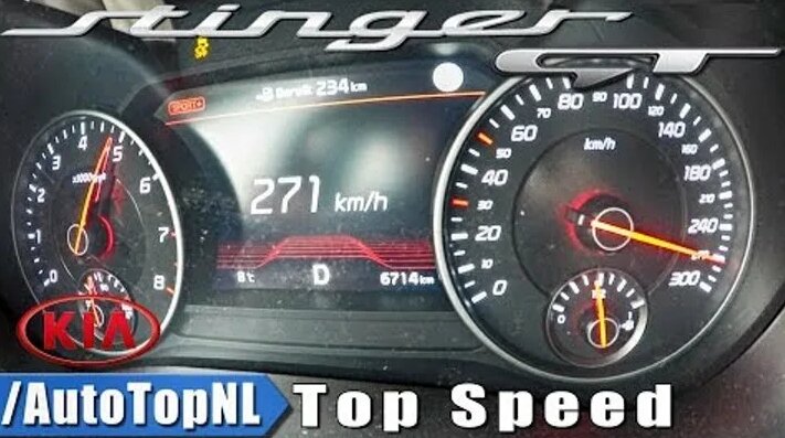 KIA Stinger GT 3.3 V6 AWD Acceleration & TOP Speed 0-271km/h by ...