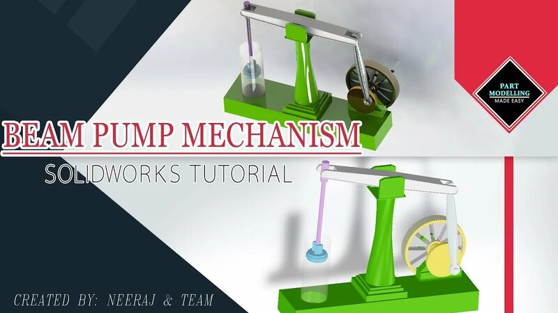 How to Design Beam Pump Mechanism | Sucker Rod Pump | Solidworks ...