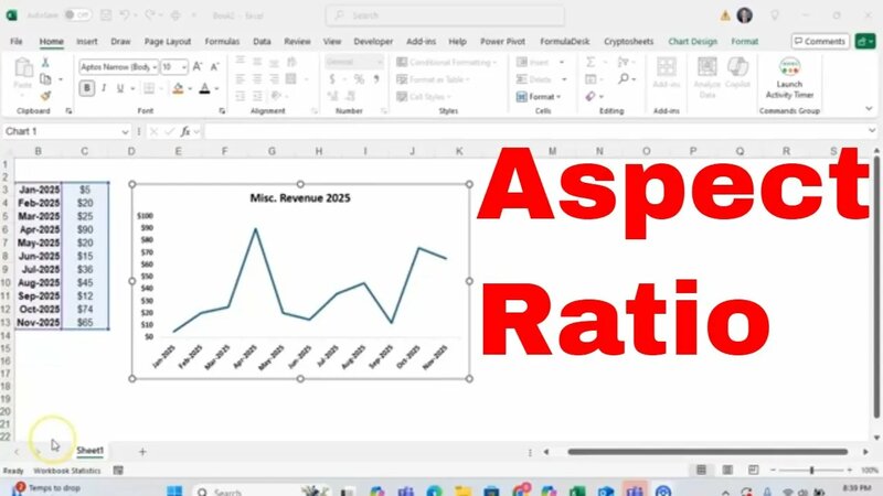 Locking Aspect Ratio on a Graph in Microsoft Excel! Resize Your Graph ...