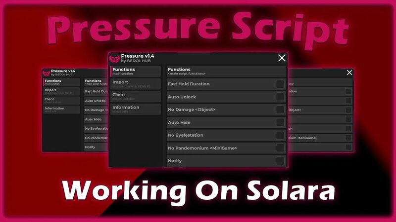OP* Pressure Script | Auto Play, No Damage, Notify | Working On Solara ...