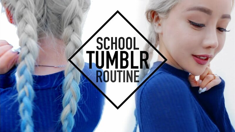 Tumblr Baddie School Routine Makeup Hair and Outfit Wengie