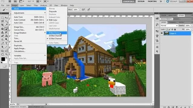 Photoshop Tutorial: How to Convert a 32 or 16 Bit image into an 8 Bit ...