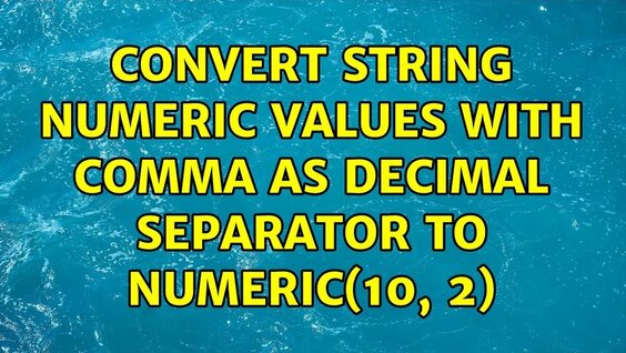 sql convert string to numeric: 937 video Yandex'te bulundu