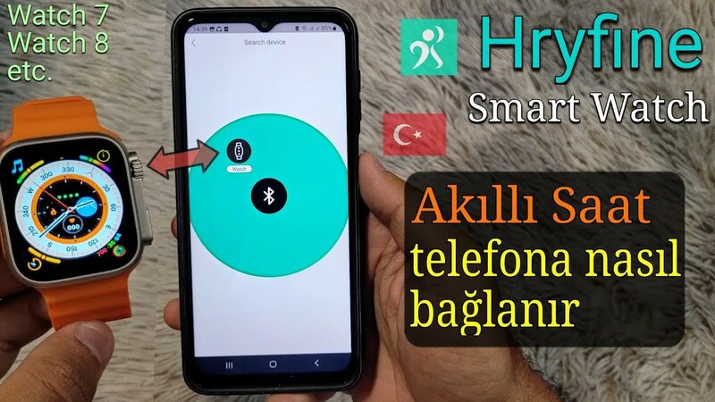 Hryfine Akıllı Saat Telefona Nasıl Bağlanır | Hryfine Smart Watch ...