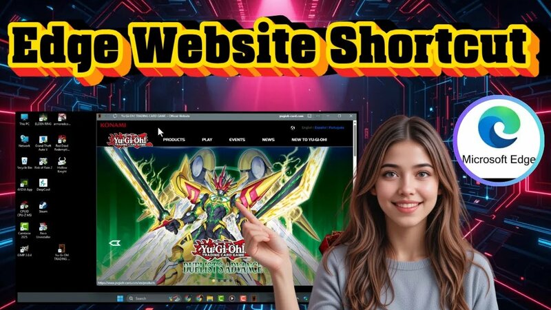 How To Make A Website Shortcut On Desktop In Microsoft Edge | Quick ...