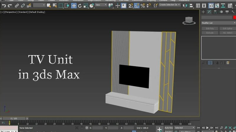 TV Unit in 3ds Max | TV Unit Modeling in 3ds Max | Create TV Unit ...