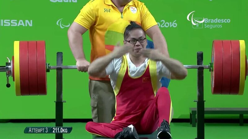 Powerlifting | HU Peng | China | Silver | Men's -65 kg | Rio Paralympic ...