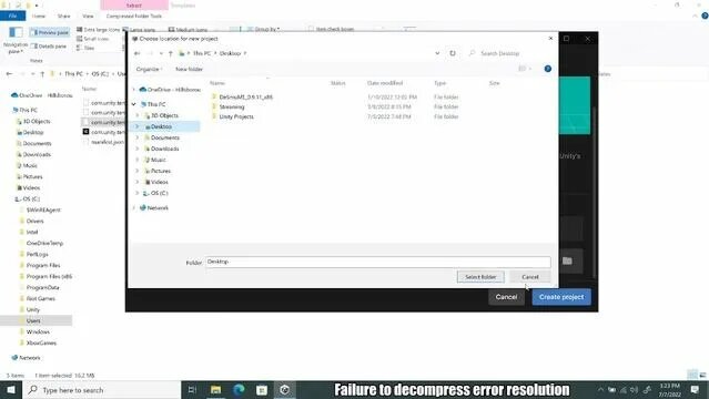 Unity | Failed to Resolve Project Template: Failed to Decompress | Solution - Смотреть онлайн в ...