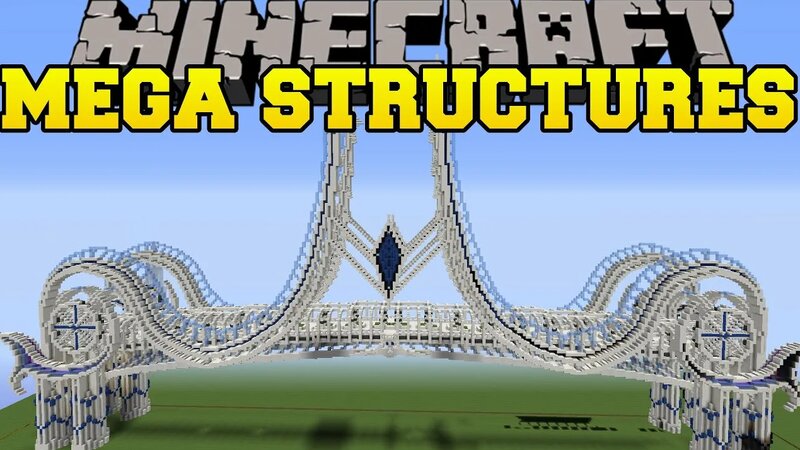 Minecraft: MEGA Structures (Massive Bridge, Airship, Temple, Dragon ...
