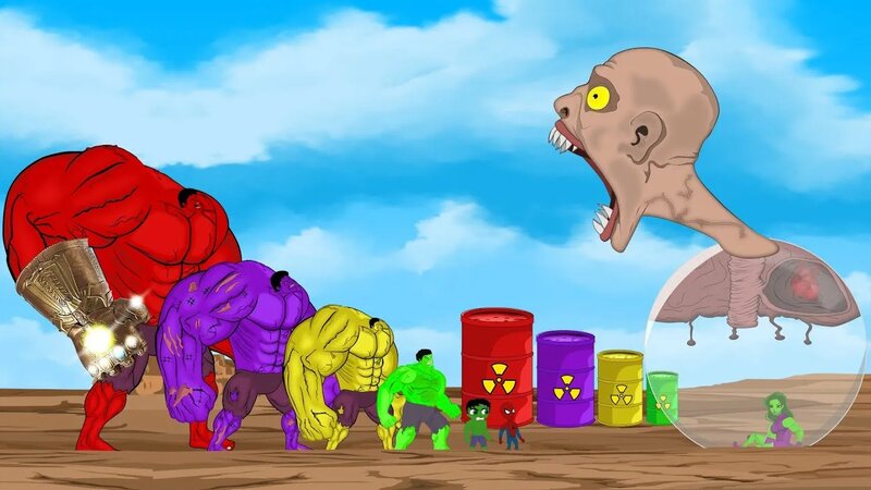 Evolution OF HULK Monster vs Biggest HEAD: Size Comparison / Animation ...