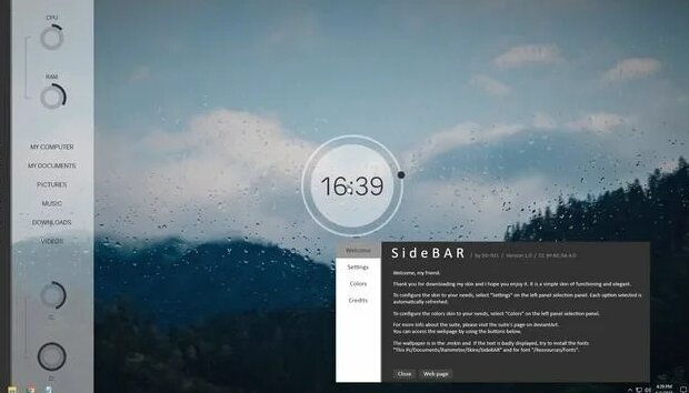 SideBAR Rainmeter Skin | Modern Rainmeter Skin Installation - Смотреть ...