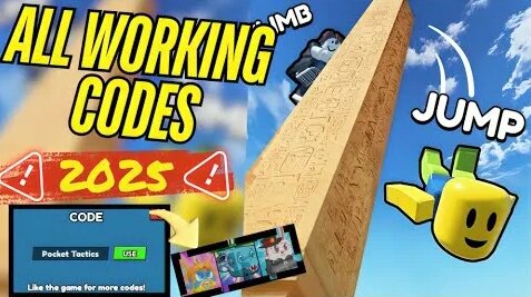 New ALL Working Pyramid Update Codes For Climb And Jump Tower | Roblox ...