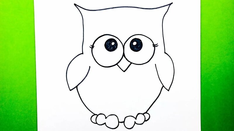 Baykuş Nasıl Çizilir, Kolay Yoldan Adım Adım Baykuş Çizimi, How to Draw ...