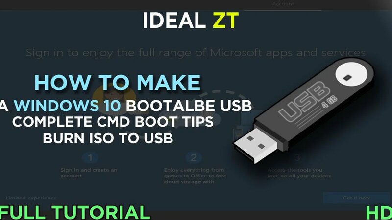 How to make a Windows 10 Bootable USB / Pen Drive - Burn ISO to USB ...