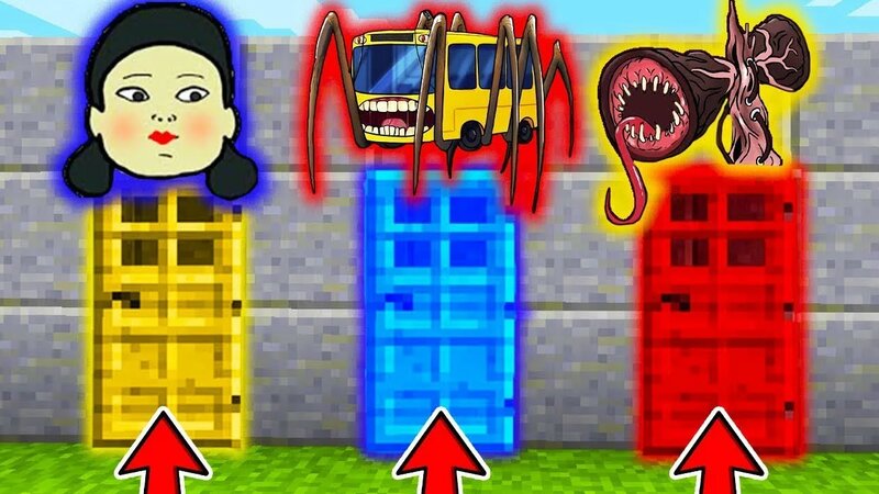 Выбери правильную дверь scp сиреноголовый в майнкрафт ракун и дочка ...
