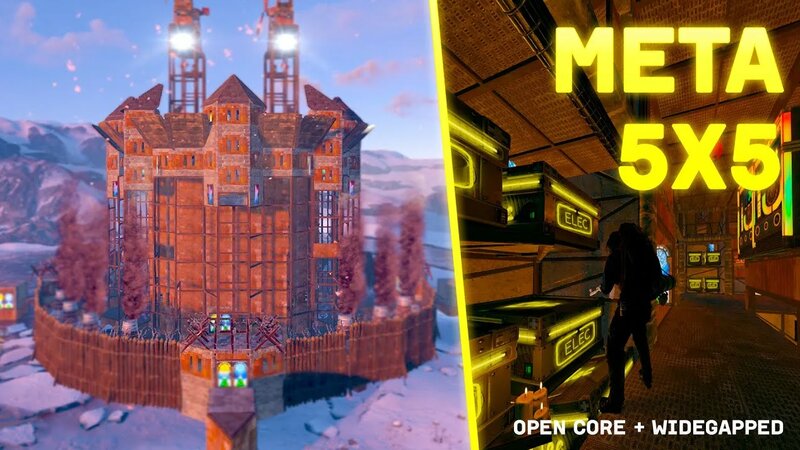 THE BEST 5X5 | Open Core + Widegap | Tutorial | Rust Base Building 2022 ...