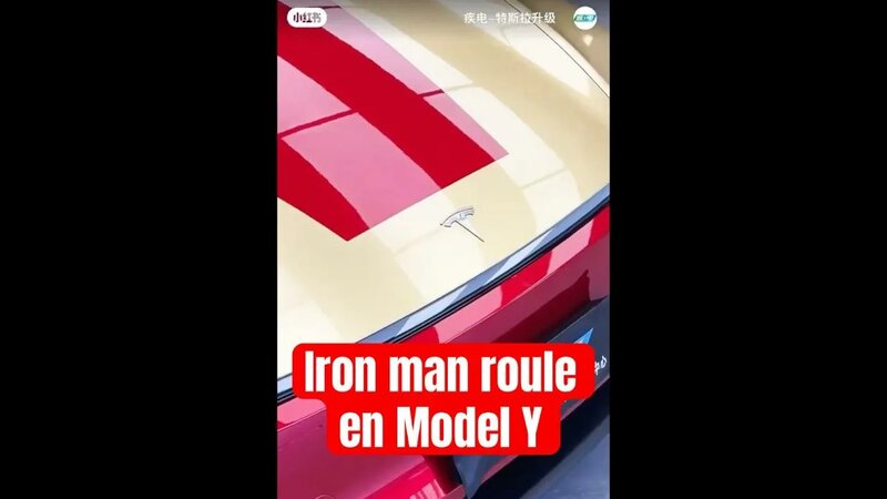 Iron Man roule en Tesla Model Y #tesla #modely #juniper #newmodelY # ...