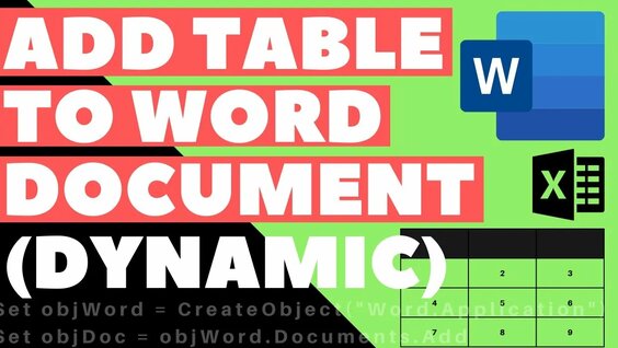 vba excel to word document: 977 video Yandex'te bulundu