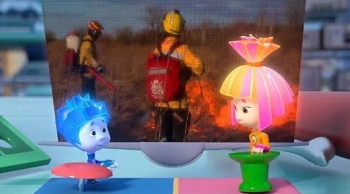 Видео Фиксики - Фиксики спасают мир (3). Останови лесные пожары ...