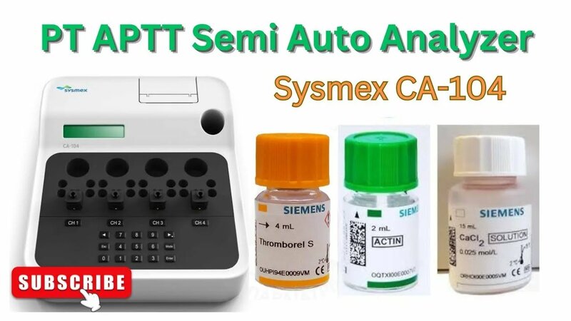 Coagulation semi auto Analyzer | Sysmex CA-104 Analyzer | PT, INR ...