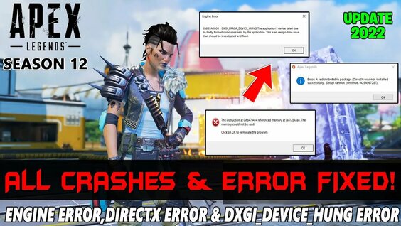 Apex Legends Season 12: How to Fix Engine Error, Directx Error & DXGI ...