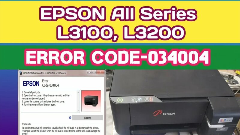 Epson L3210 Error Code 034004 Solution || Error Code 034004 Repair ...