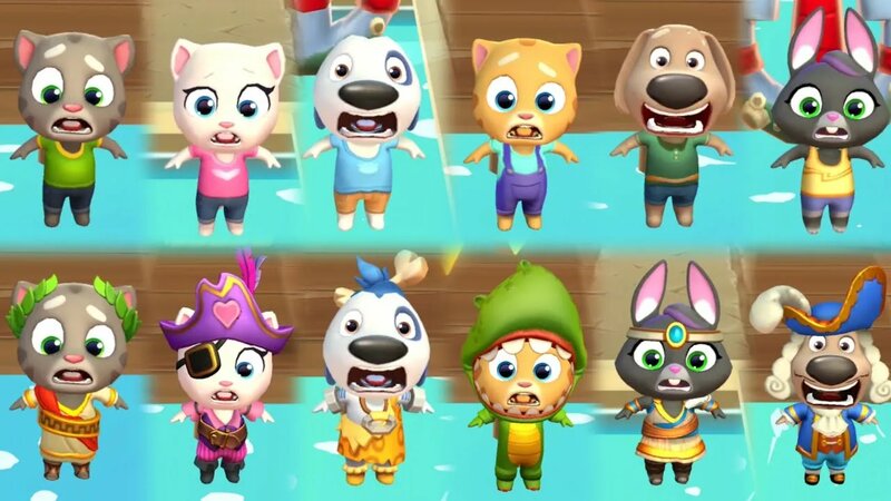 Talking Tom Time Rush All Characters Quick Water Drown Funny Fail - Tom ...