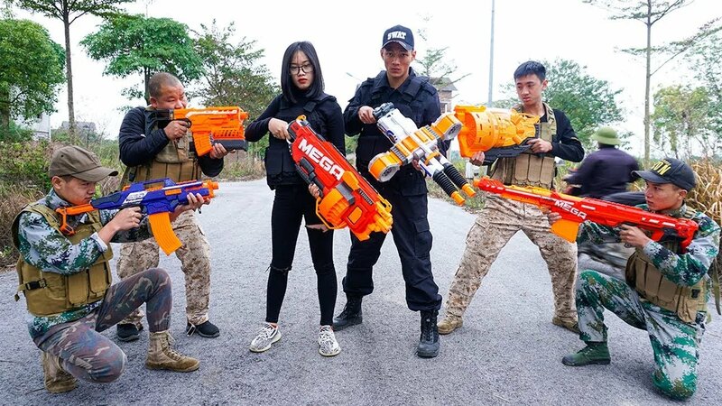 Nerf War: S.W.A.T & Special Forces Nerf Guns Bandits Group Rescue Queen ...