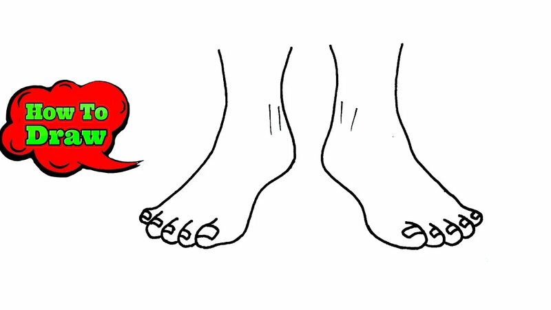 How To Draw Feet Easy Step By Step | Feet Drawing Tutorial For ...