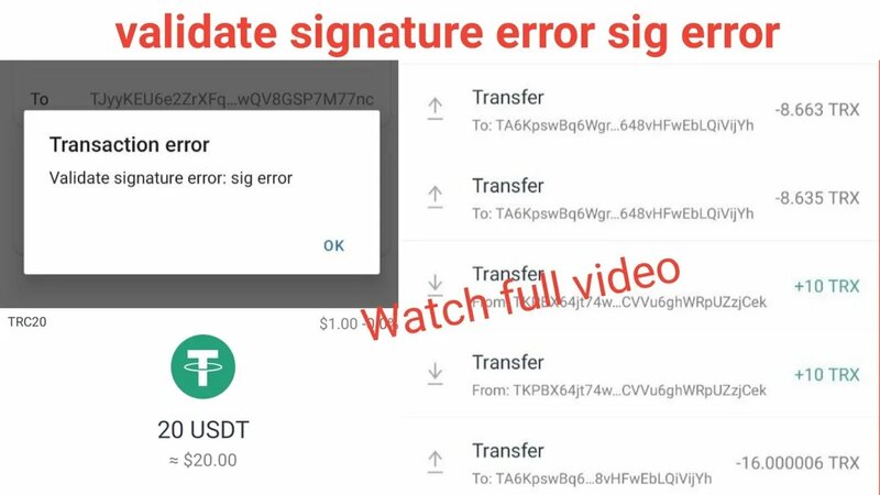 validate signature error sig error #how to creat this type account # ...