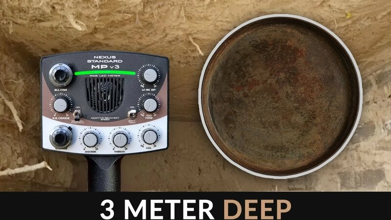 MP V3 - 3 Meter Depth Test - VLF Induction balance metal detector in ...