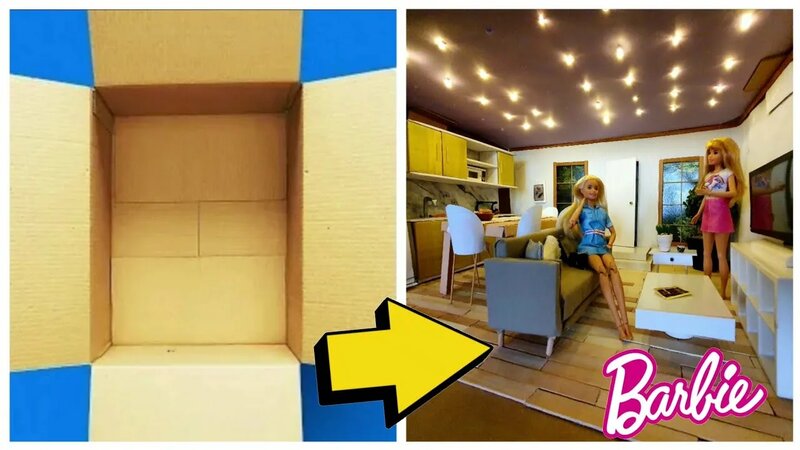 DIY Minyatür Ev Yapımı | Barbie İçin Karton Ev Nasıl Yapılır | Minyatür ...