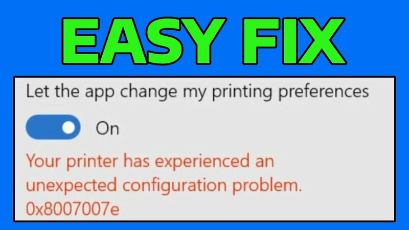 How To Fix Your Printer Has Experienced An Unexpected Configuration ...