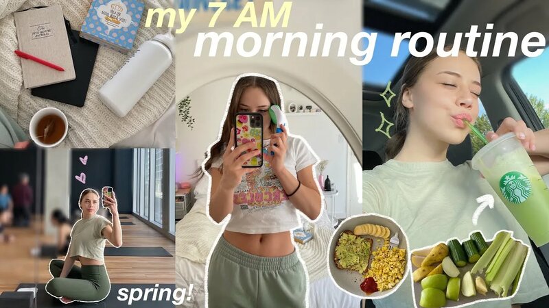 7AM Morning Routine! healthy & productive habits, self care, + "that ...
