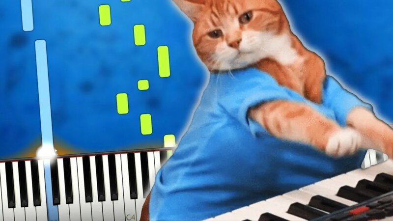 Keyboard Cat MEME SONG Piano Cover (Sheet Music + midi) Synthesia ...